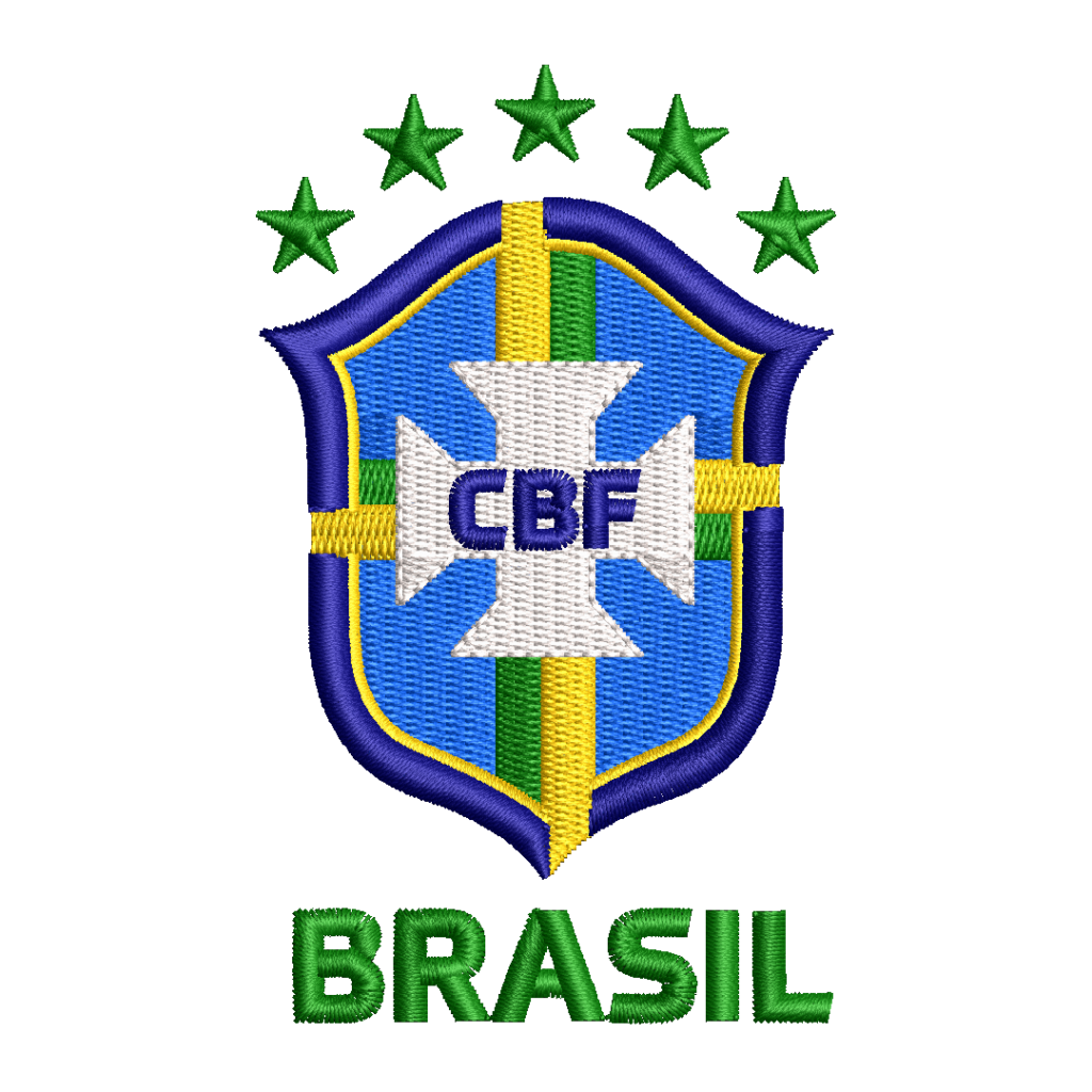 Matriz de Bordado Time CBF Brasil 01 - Loja das Matrizes de Bordado